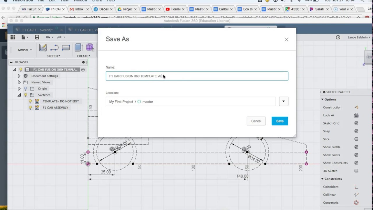F1 Car in Fusion 360 - Template Download and Upload - YouTube