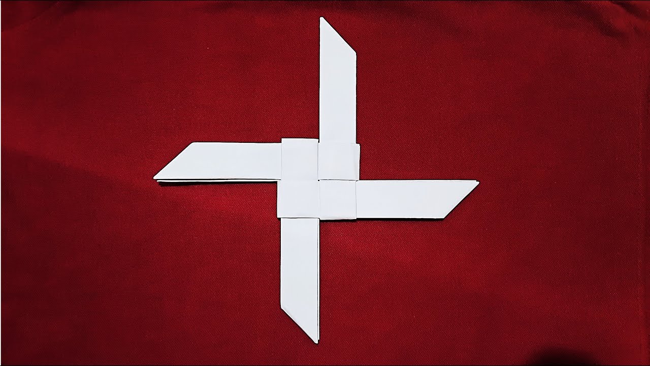 How to make a flying SHURIKEN | Flying Boomerang | Ninja star | Origami ...