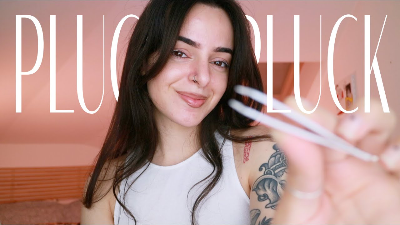 ASMR Eyebrow Shaping, Plucking & Waxing 💗 Close-Up Personal Attention ...