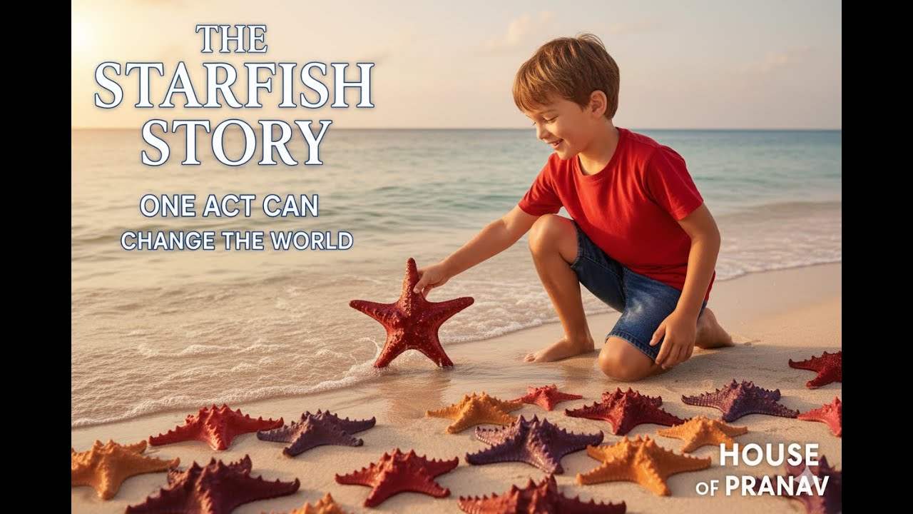 🌊 The Starfish Story | A Heart-Touching Moral Story on Kindness | House ...
