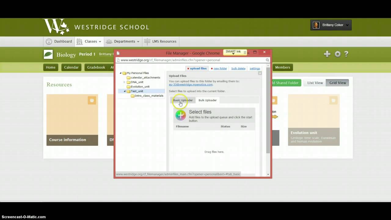 Uploading a resource to file manager - YouTube
