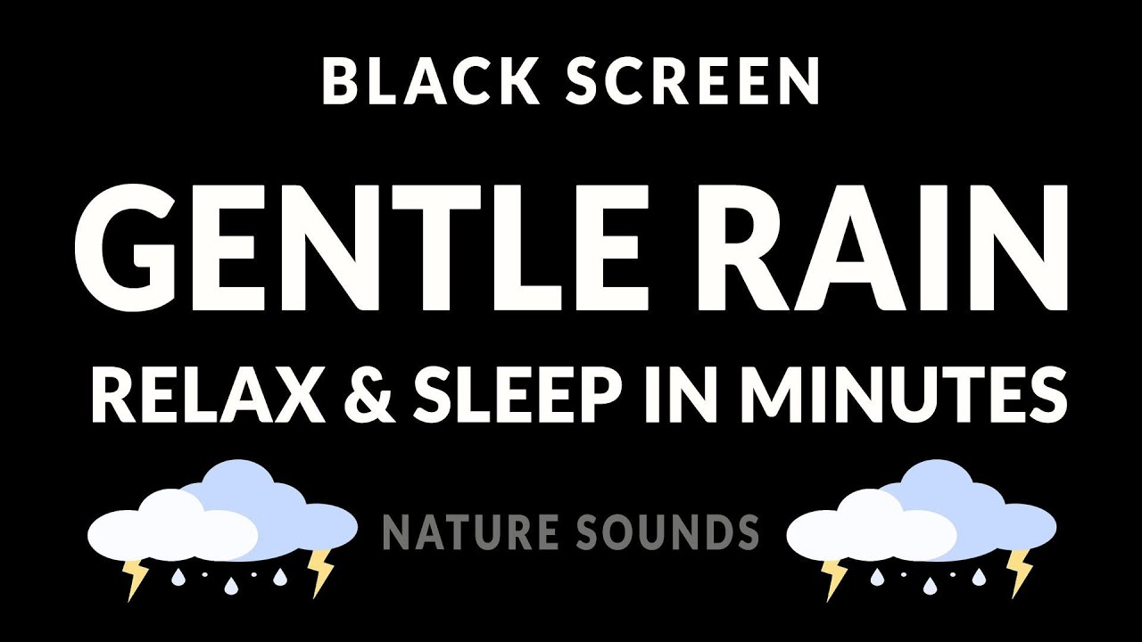 BEST Sleep Sounds! Calming RAIN Sounds for Deep Sleep Tonight | Black ...