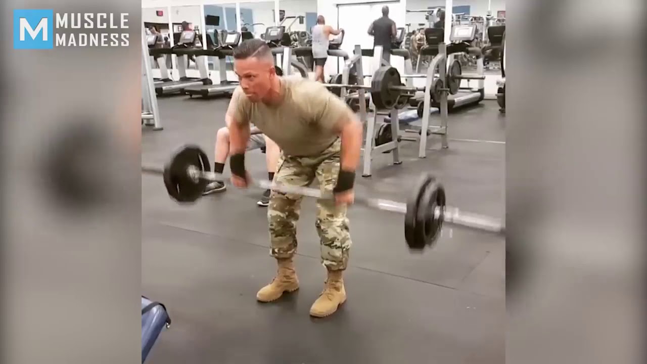 STRONGEST Soldier in Army Gym Diamond Ott Muscle Madness 1 - YouTube