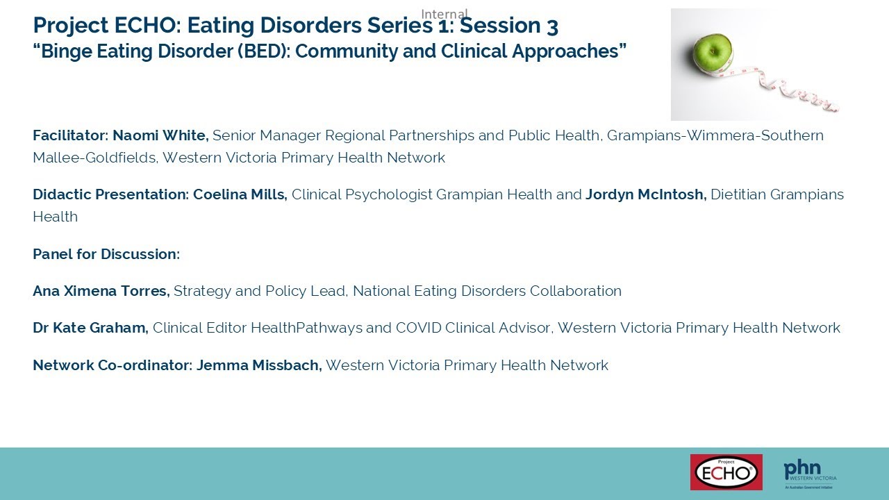 Project ECHO: Eating Disorders Series 1, Session 3 - YouTube