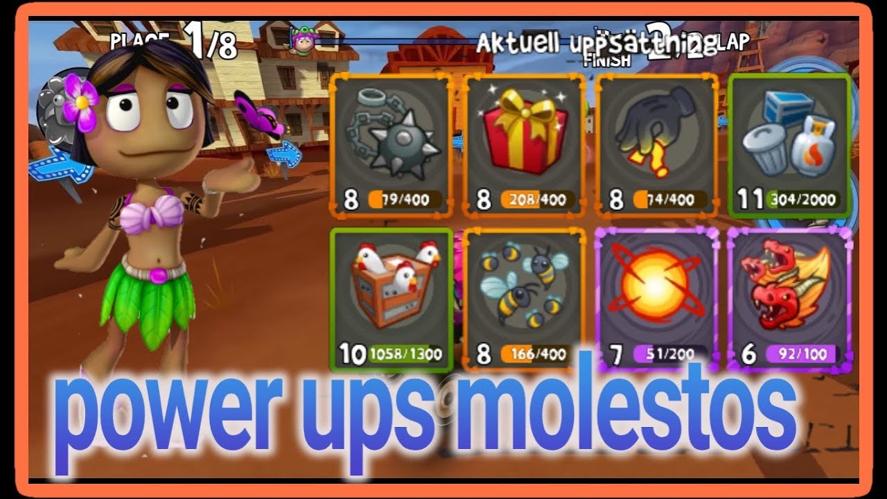 ganar con power ups molestos de Beach Buggy Racing 2 (momentos ...