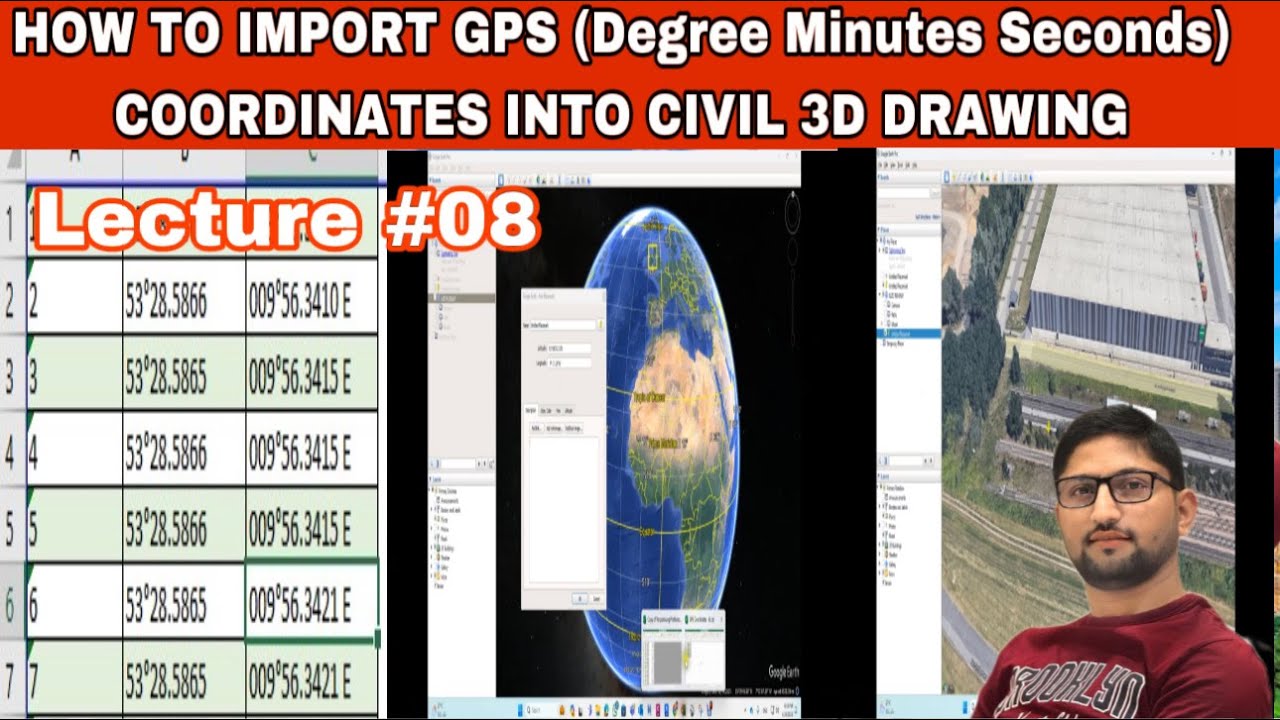 How to Import Degree Minutes Seconds coordinates into Civil 3D drawing ...