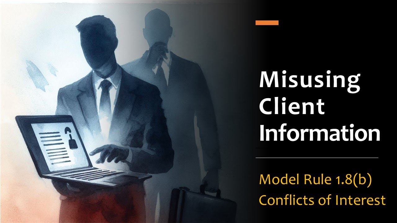 Misusing Client Information - Model Rule 1.8(b) - YouTube