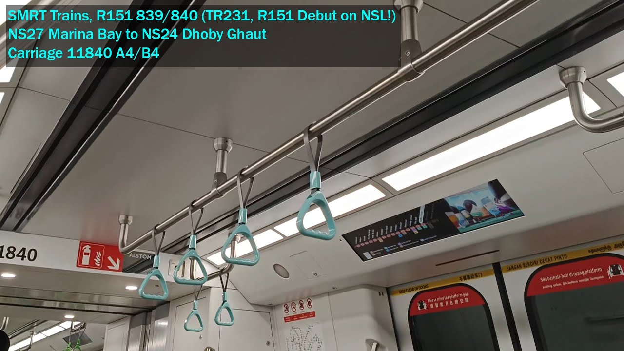 [R151 Debut on NSL!] SMRT Trains - Alstom R151 [839/840] [Marina Bay → ...
