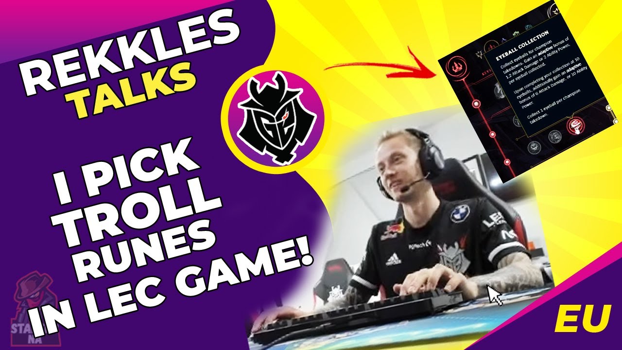 G2 Rekkles - I Played LEC Game With TROLL Runes! 🤪 - YouTube