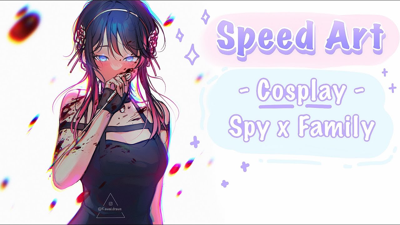 Speed Art - Spy x Family /cosplay (OC Akemi 💕) - YouTube