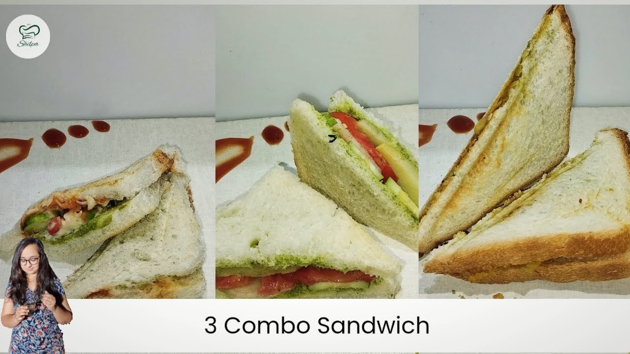 3 Combo Sandwich|Vegetable, Cheese and Masala|sandwich|chef Shilpa ...