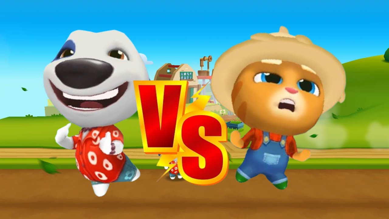 Talking tom gold run : TALKING HANK VS GINGER in new WORLD ~Fullscreen ...