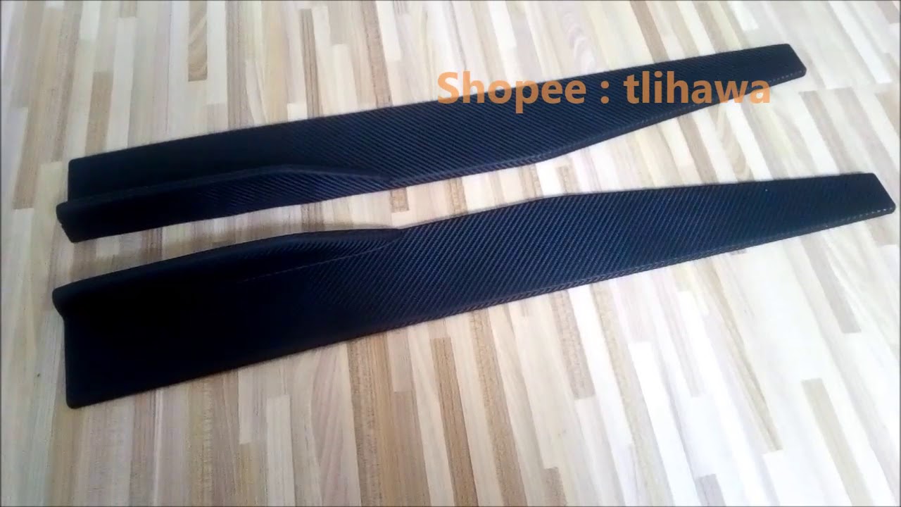 Car Body Kit Sayap Mobil Sisi Samping Hitam Karbon - YouTube