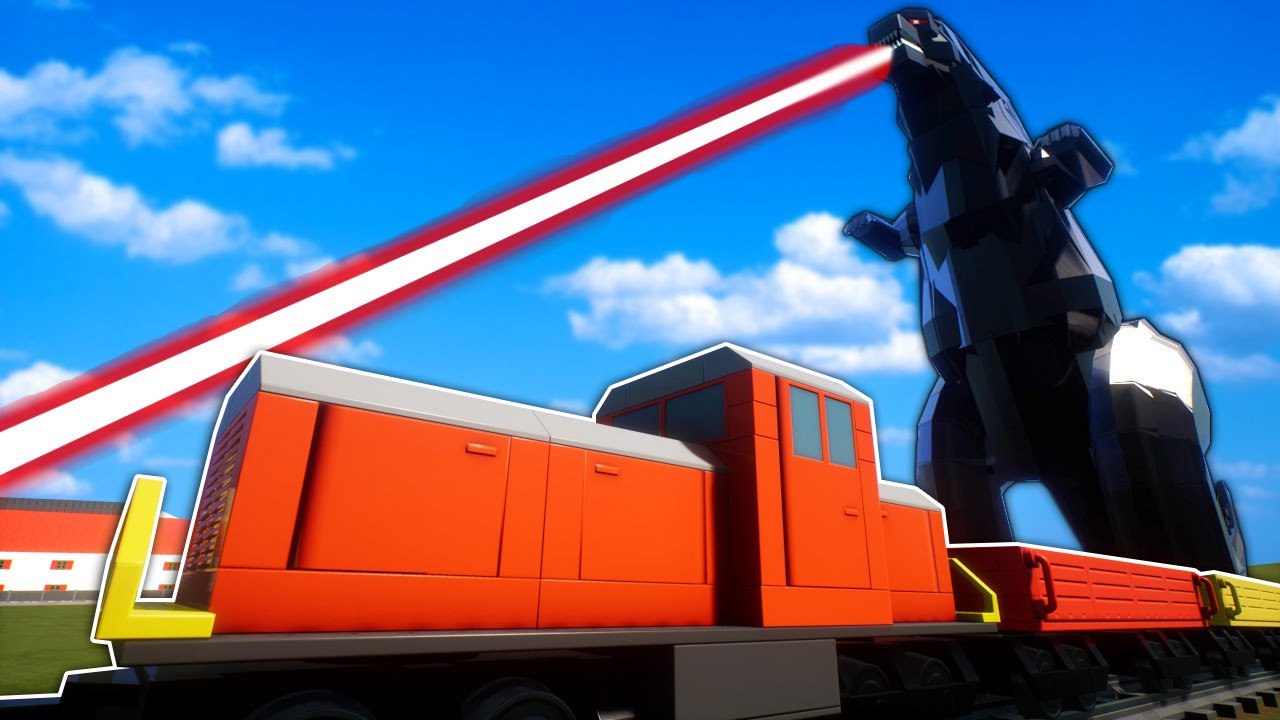 OB & I Used Godzilla to Stop the Lego Train in Brick Rigs Multiplayer ...