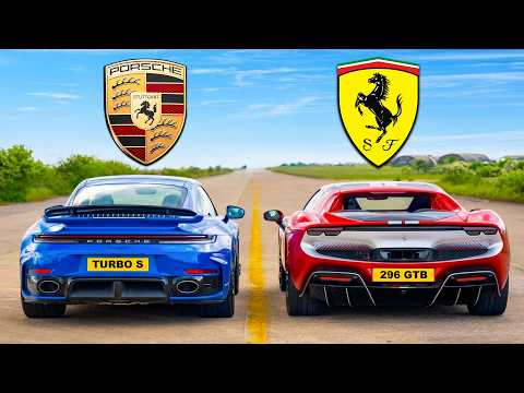 Porsche 911 Turbo S - Ferrari 296: HIZ YARIŞI
