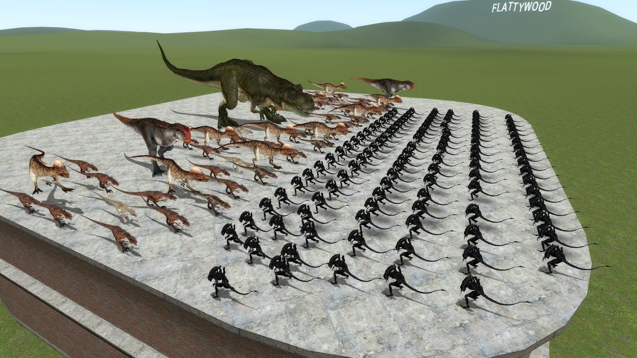 GMOD-FIGHTS ALIENS VS DINOSAURS 2.0 - YouTube