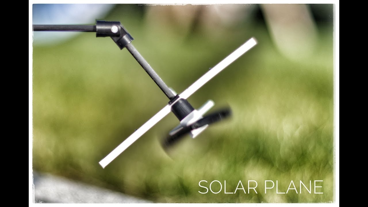 Solar Powered Desktop Plane - DIY - YouTube