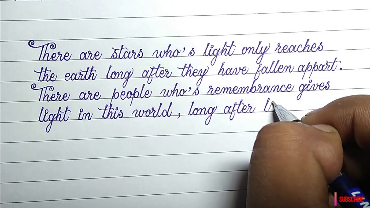 Super Smooth Handwriting With Ball Pen | Clean And Cursive Writing ...