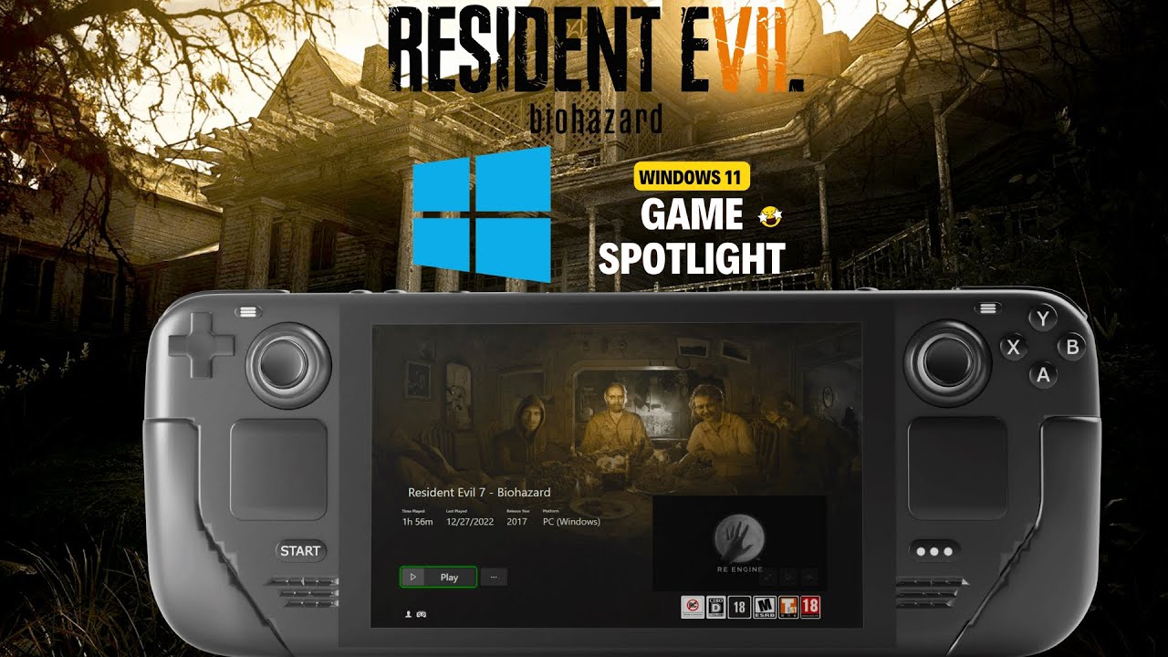 Resident Evil 7 Biohazard Steam Deck Gameplay | Windows 11 | 60 FPS ...
