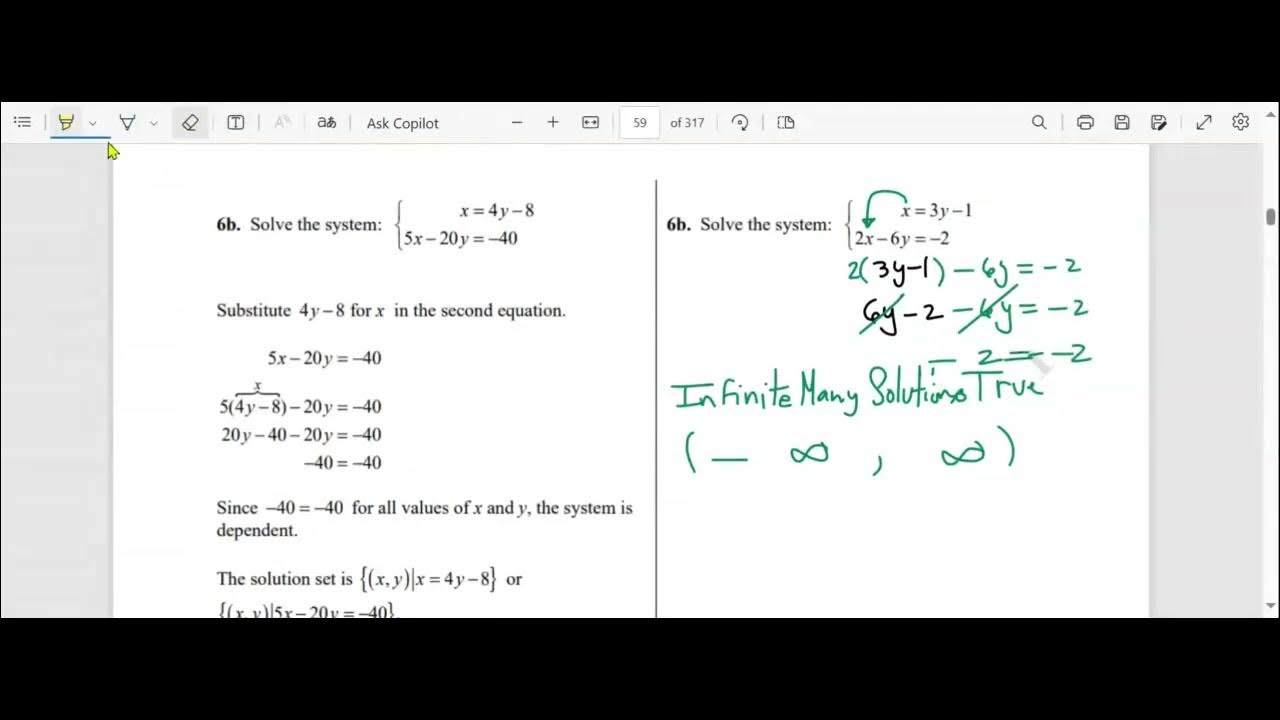 Systems of Linear Equations in Two Variables - Intermediate 3.1 Part 2 Learning - YouTube