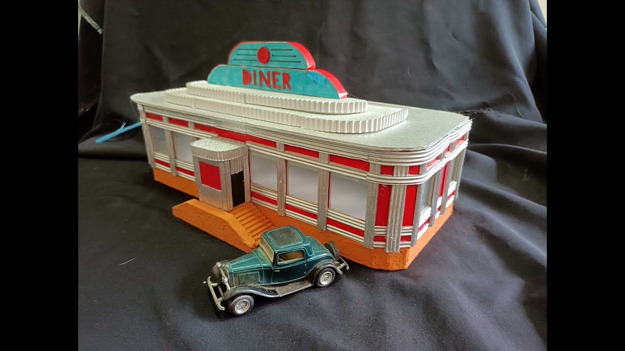 How to make an American diner diorama - YouTube