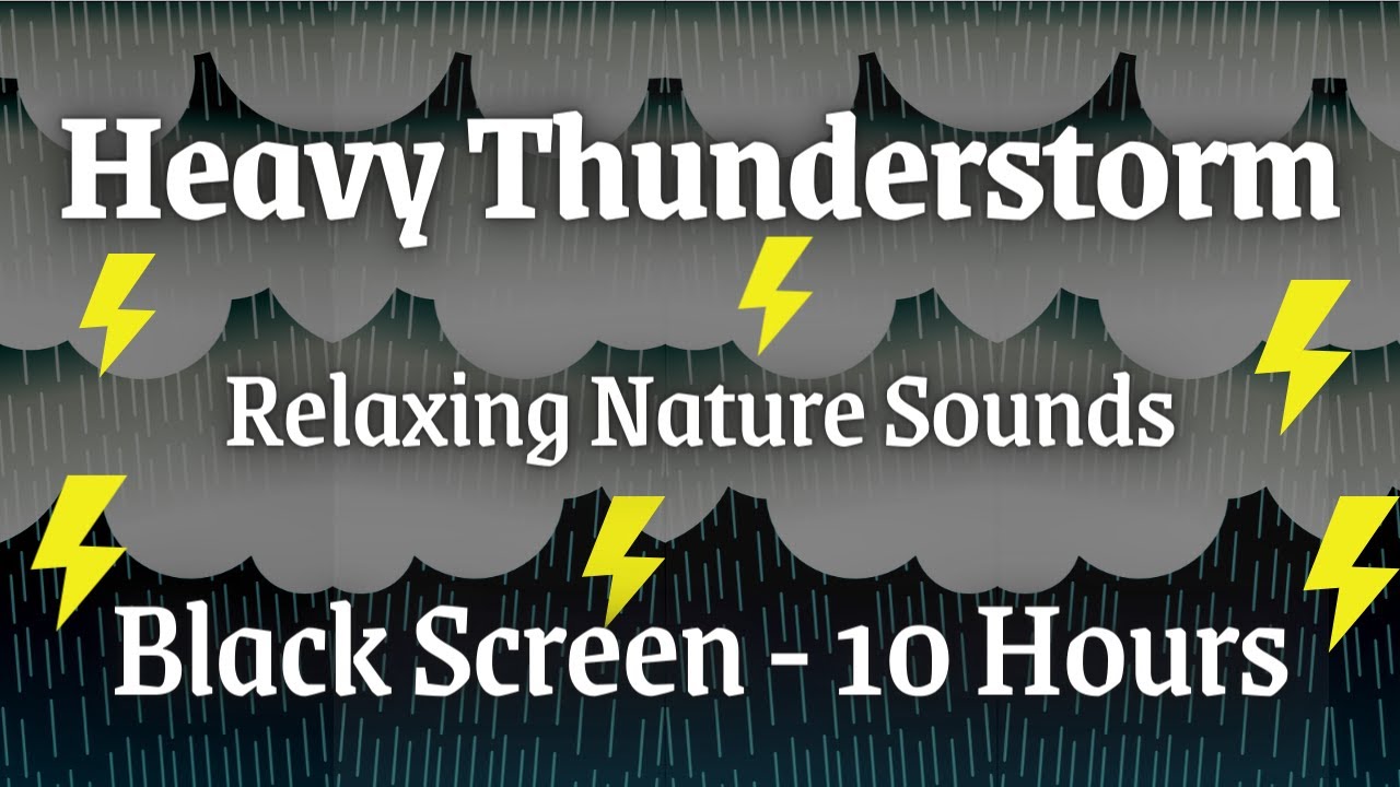 Heavy Thunderstorm Sounds | Rain with Thunder and Lightning for a ...