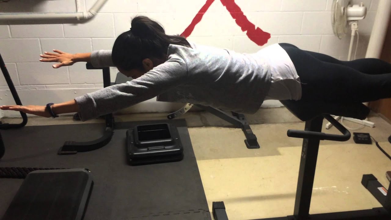 Back Extension Hold with Arms Extended - YouTube