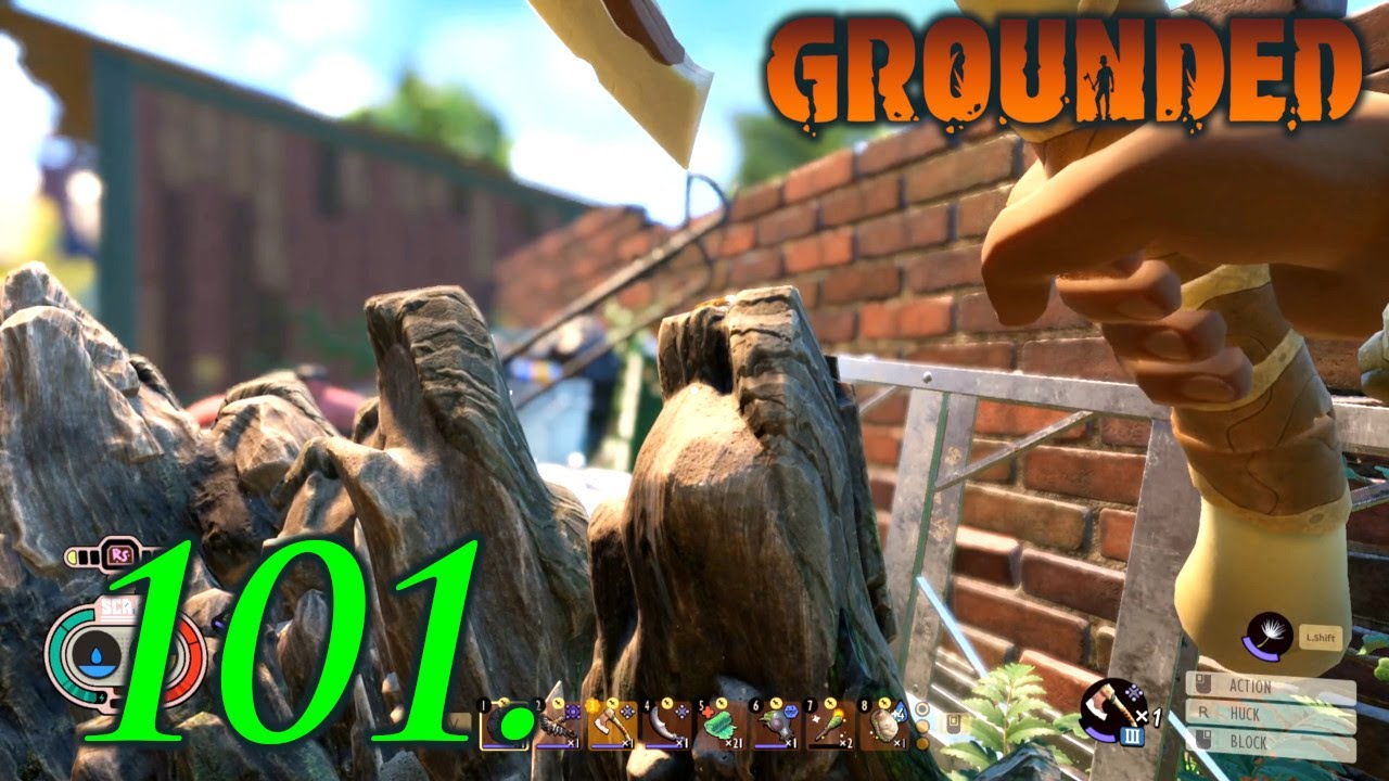 Exploring Around The Stump - Let's Play Grounded BLIND Woah! Difficulty ...