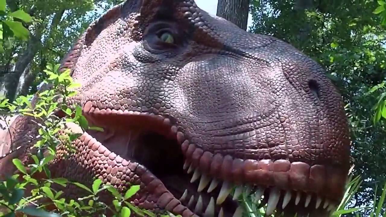Free Stock Footage T Rex Behind Tree - YouTube