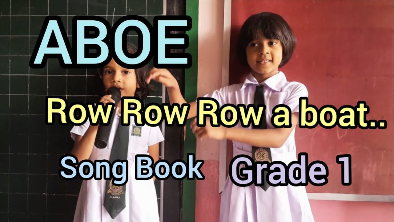 Grade 1 English Song | Row row row your boat |ABOE Song Book - YouTube