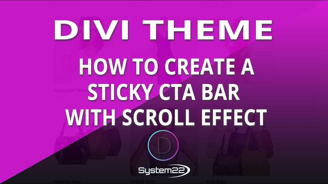 Divi Theme How To Create A Sticky CTA Bar With Scroll Effect 👍 - YouTube