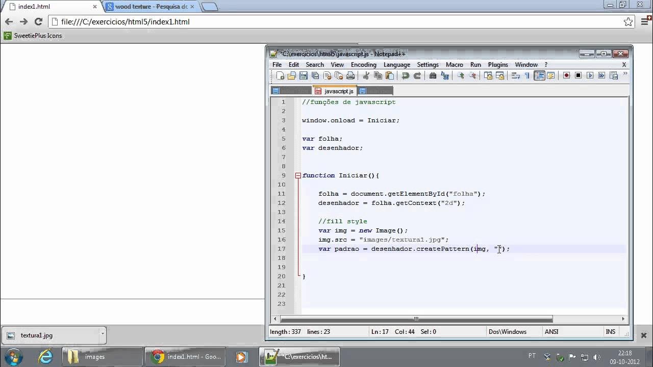 089 HTML5 Canvas Criando um padrao de preenchimento com CreatePattern - YouTube