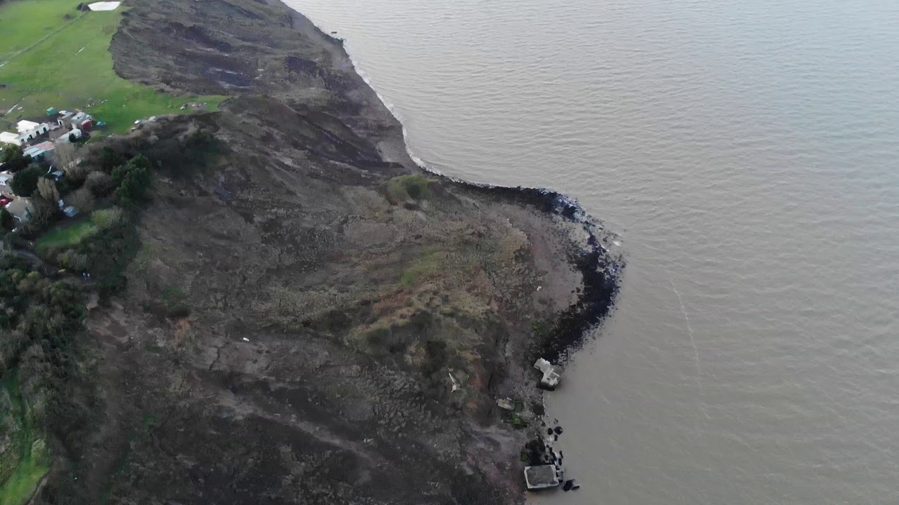 Warden point cliff erosion and fallen buildings 2020. - YouTube