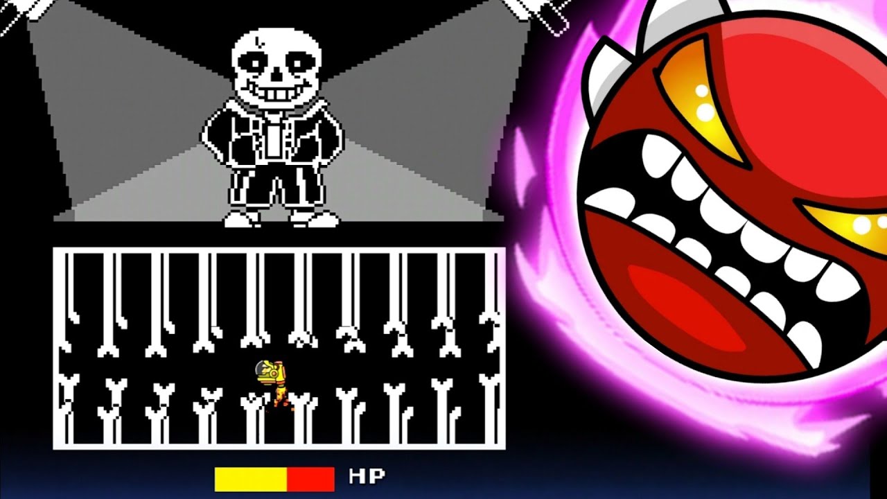 SANS BOSSFIGHT IN GEOMETRY DASH!! Undertale Platformer Insane Demon ...