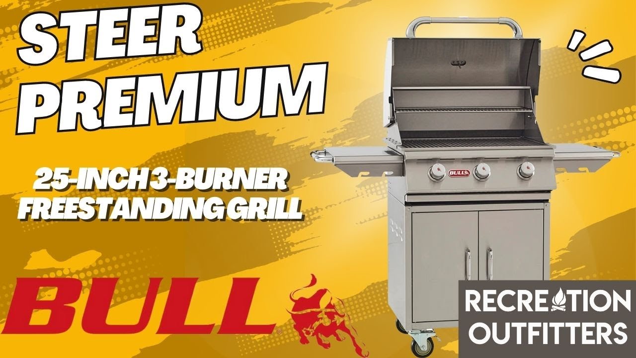 The Features of the Bull Steer Premium 3 Burner BBQ Grill - YouTube