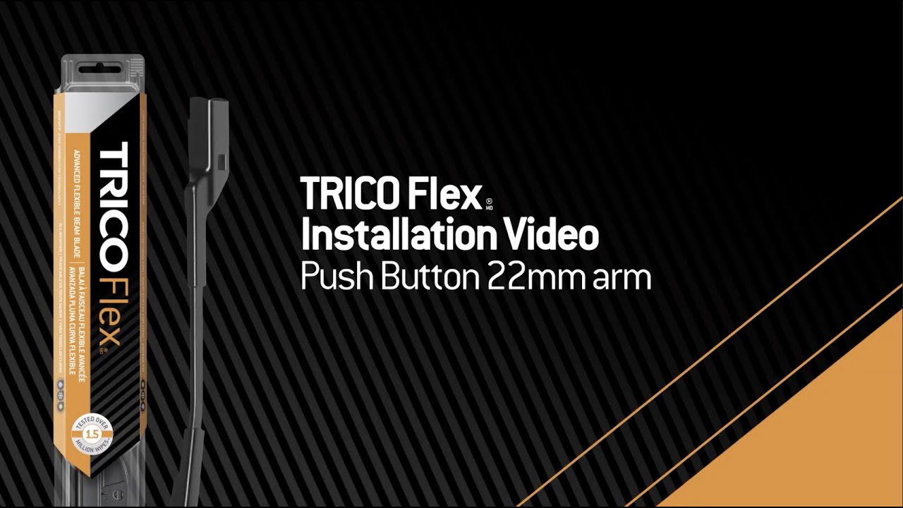 TRICO Flex - Push Button Arm (22mm) Installation Video - YouTube