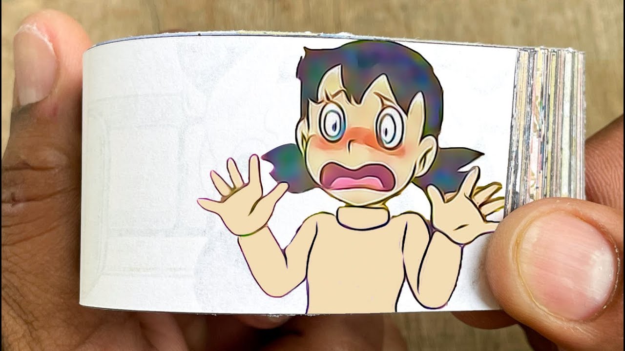 Doraemon Cartoon Flipbook #192 | Shizuka Saw Nobita Bathing Flip Book ...
