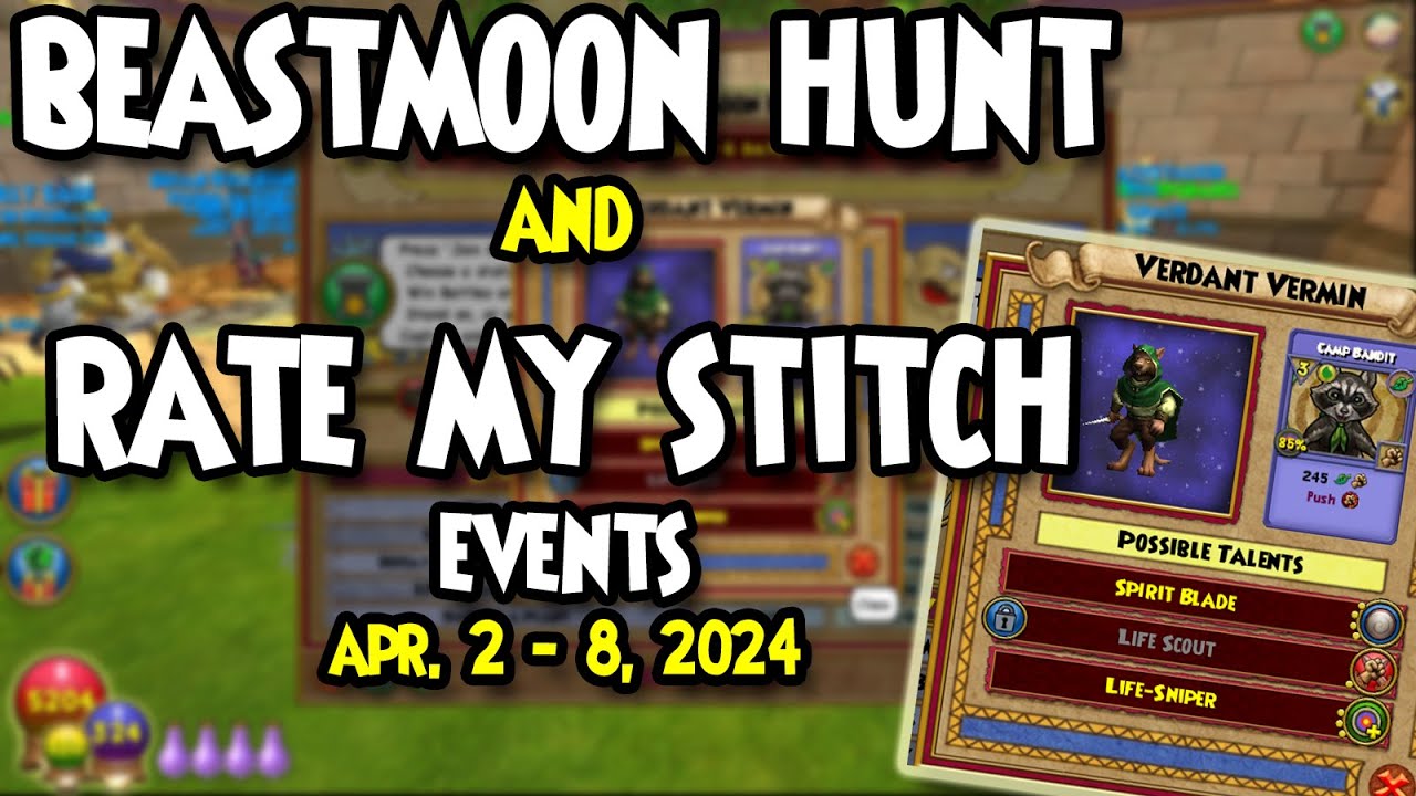 Wizard101: 🌈BEASTMOON HUNT & RATE MY STITCH EVENTS🌈 - YouTube