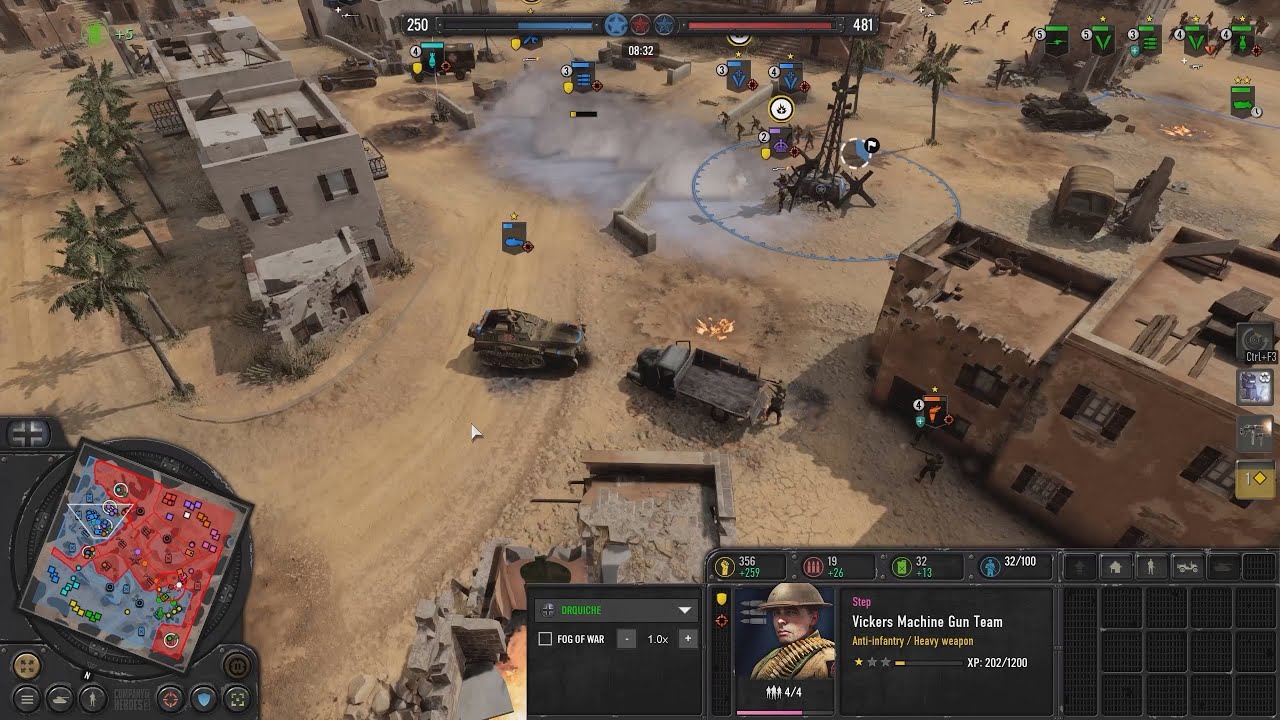 COH3 4v4 New map in action - YouTube