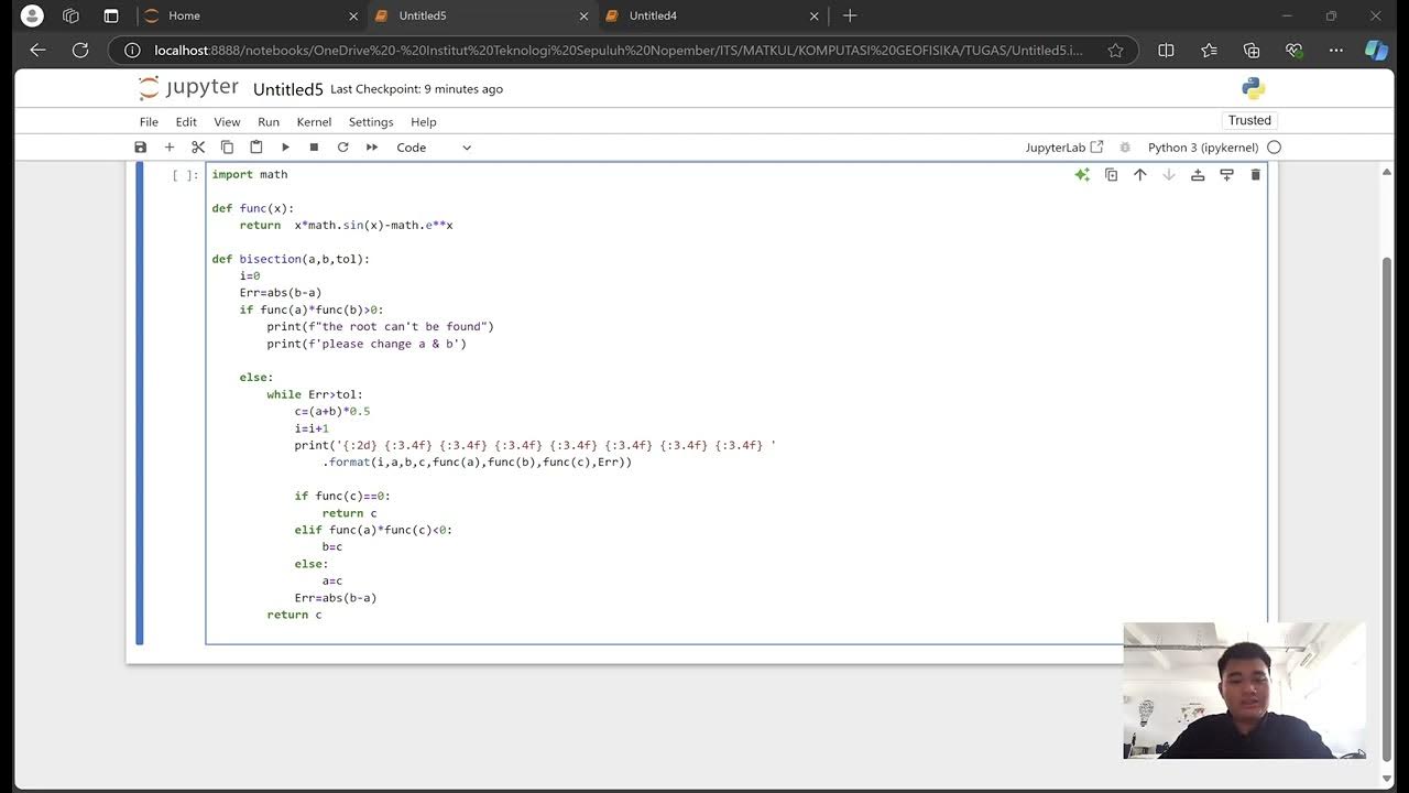 ROOT FINDING METHOD atau mencari akar akar menggunakan bisection method ...