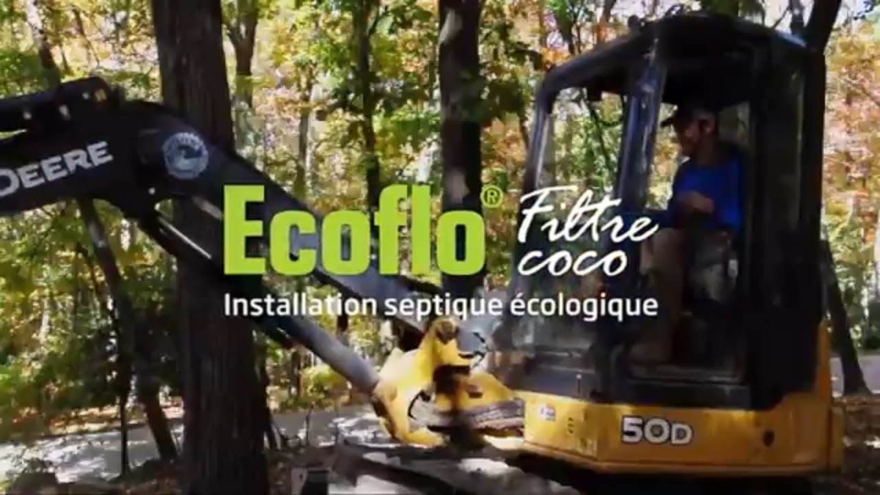 Biofiltre Ecoflo - Installation d'un modèle Polyéthylène | Installation septique - YouTube