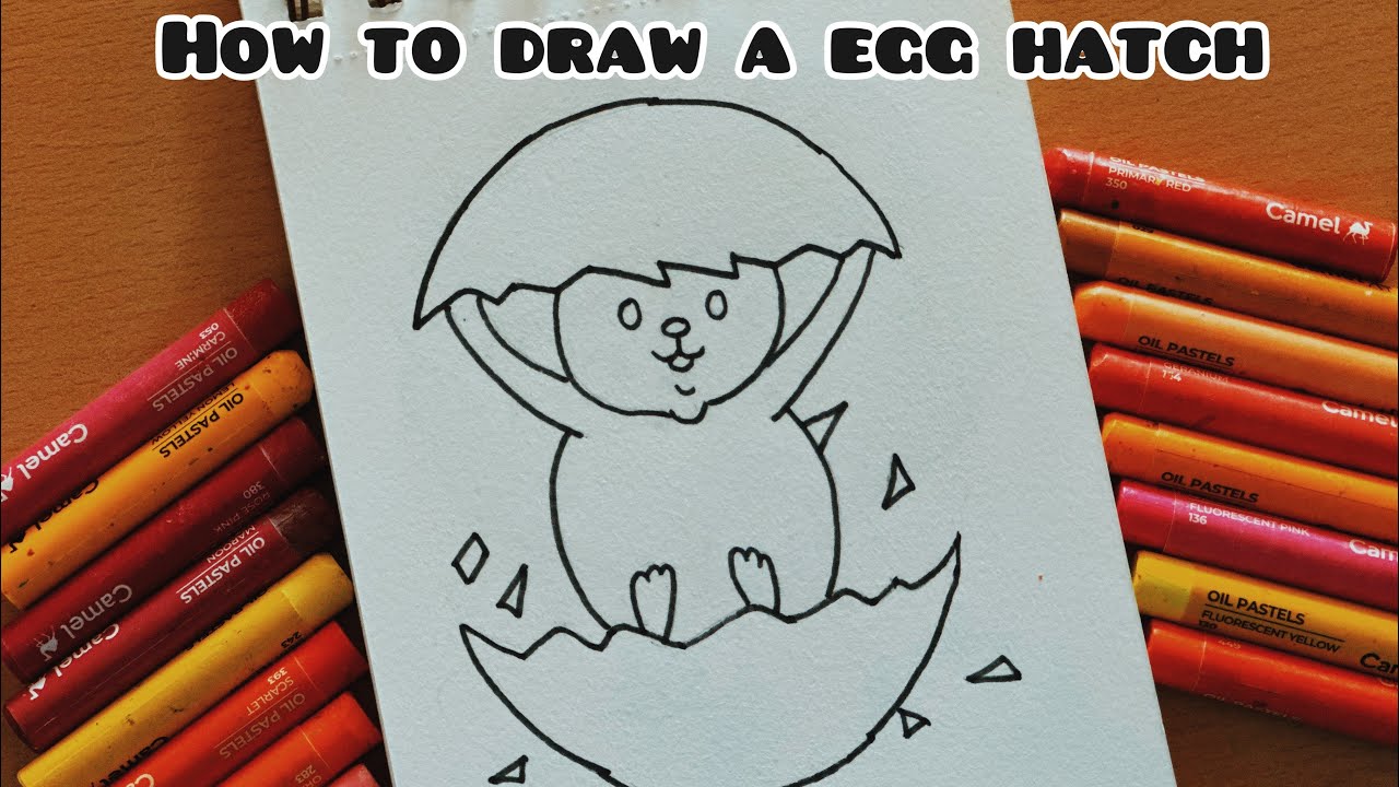 How To Draw A Egg Hatch 🐣 For Kids || Easy To Draw 🐣 || @Duskyhand # ...
