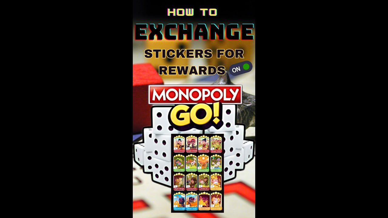 Monopoly go - How to exchange Stickers for rewards - YouTube