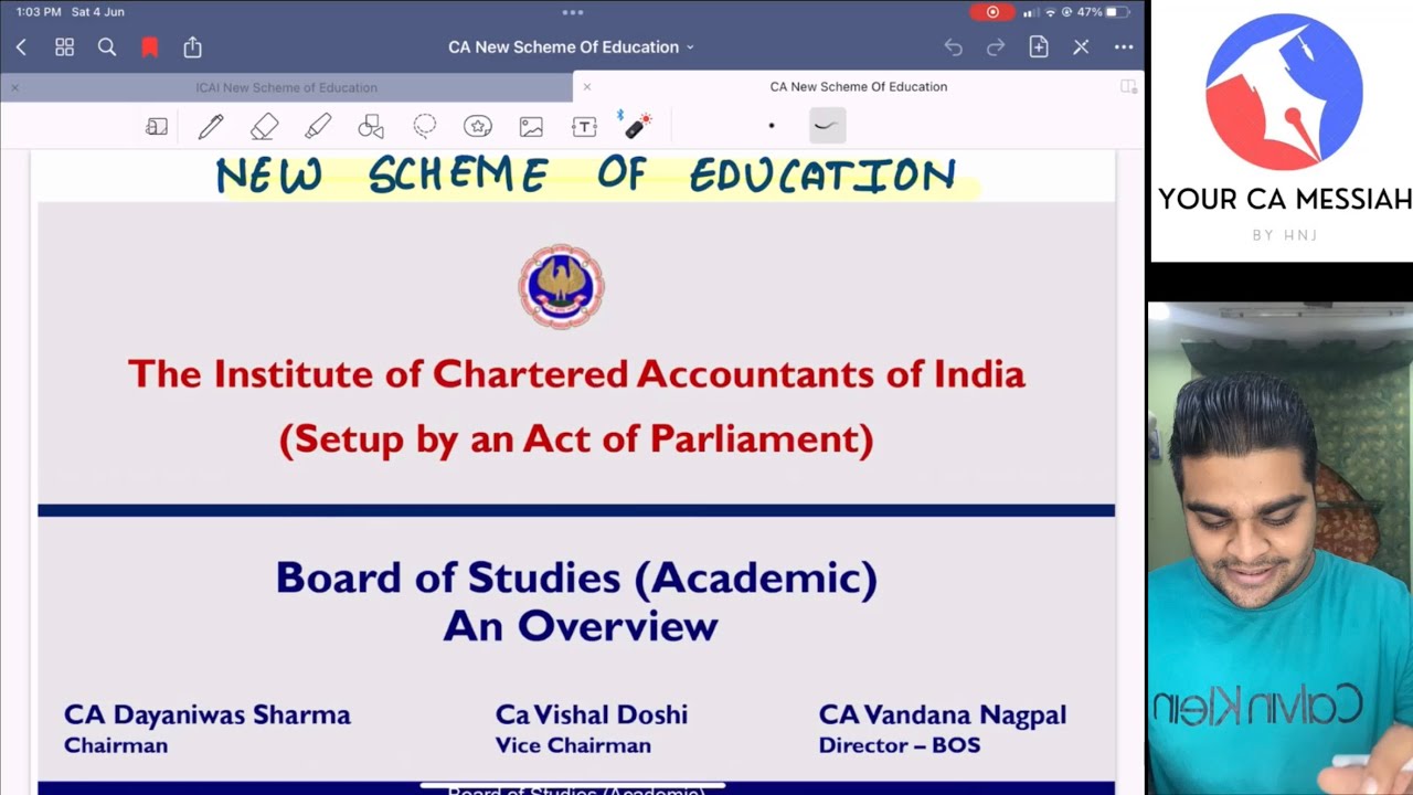 COMPLETE DETAILS - ICAI NEW SCHEME OF EDUCATION & ARTICLESHIP - YouTube