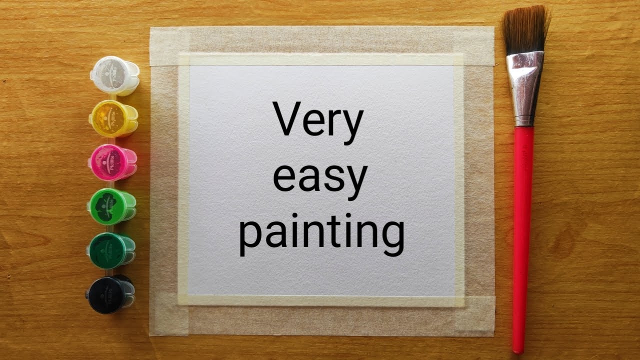 Very easy watercolor drawing for beginners, step by step tutorial, easy ...