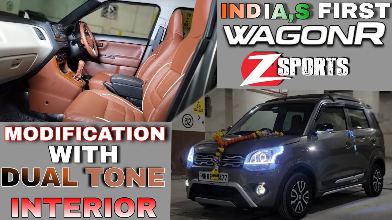 WAGONR LXI MAGMA GREY MODIFIED TO Z SPORTS WITH DUAL TONE INTERIOR 📞 ...