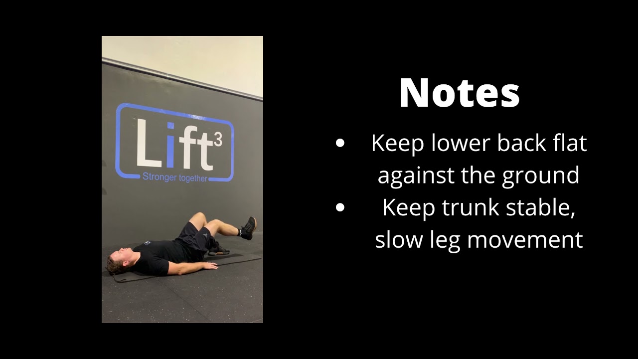 Supine TrA with leg extension - YouTube