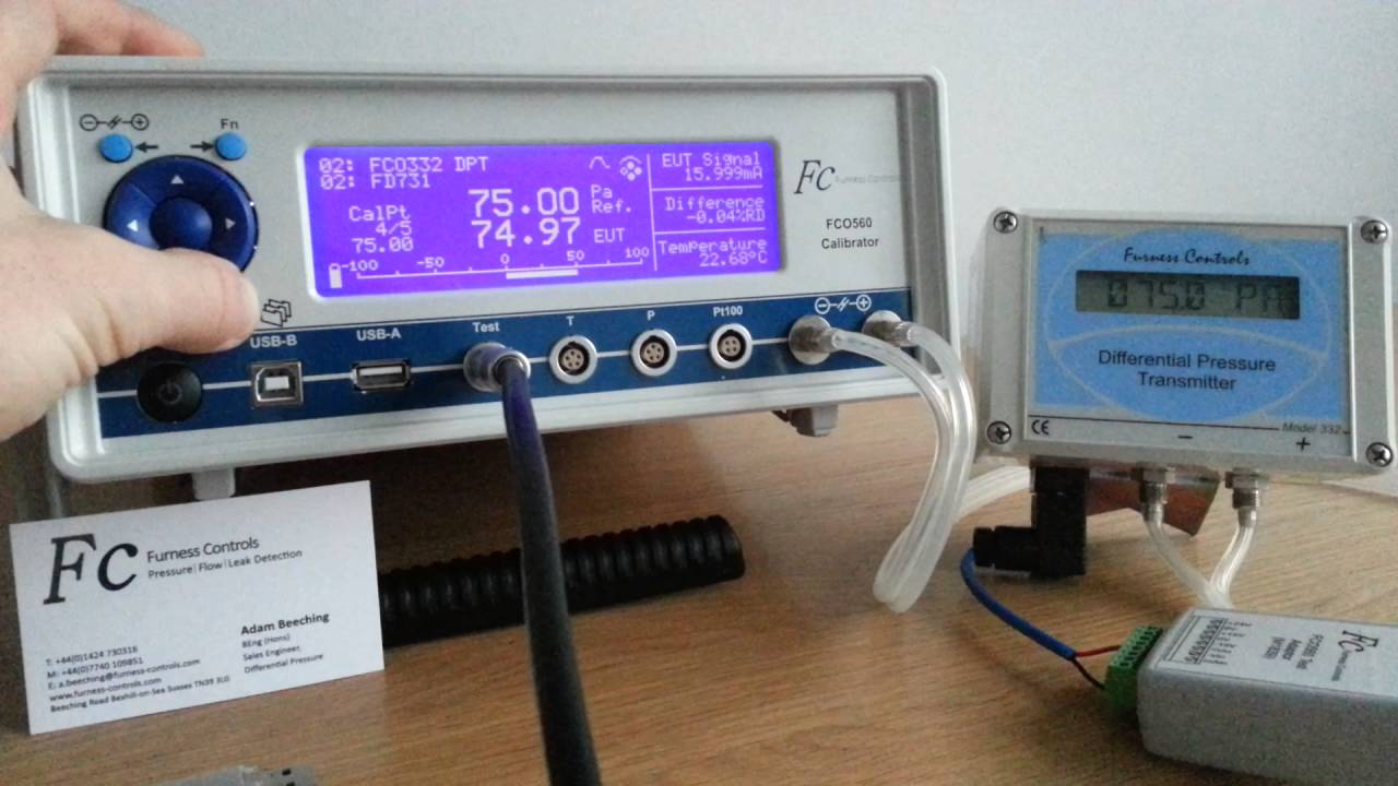 Furness Controls FCO560 Calibrator for pressure calibration - YouTube