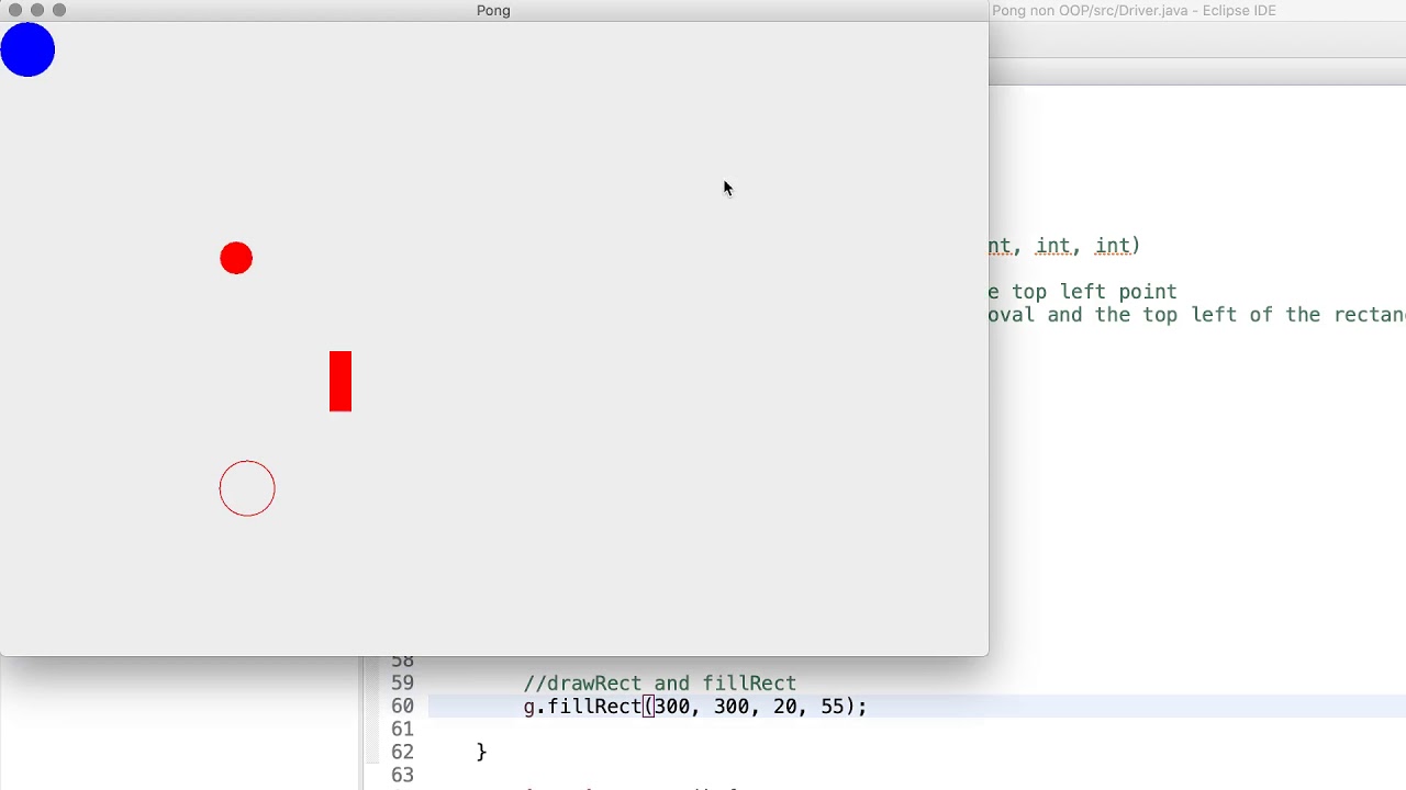 Pong - Basic Setup up to Bouncing - Eclipse - YouTube