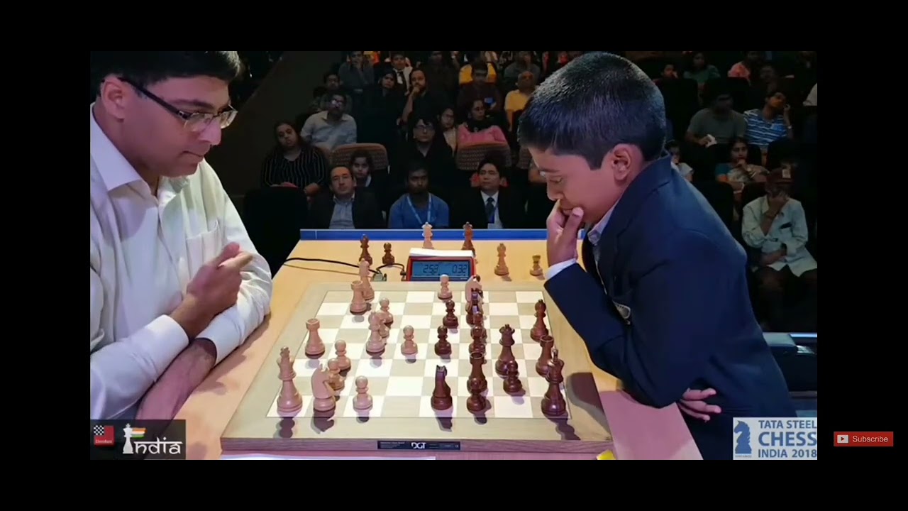 Rematch: VishyAnand vs Praggnanandhaa | Tata Steel Chess India 2018 ...